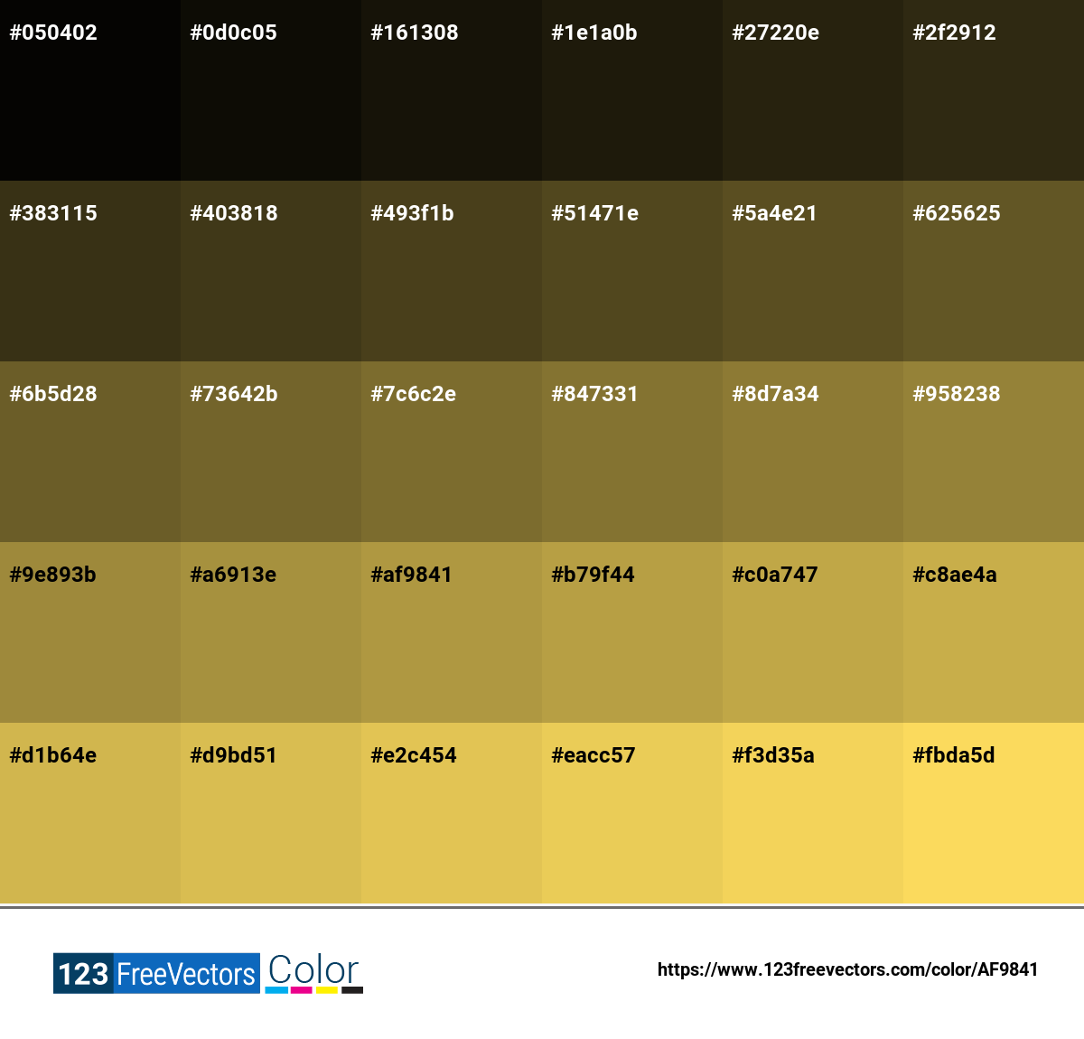 Pantone 16 0639 Tcx | Golden Olive | #AF9841 - Detailed Color ...