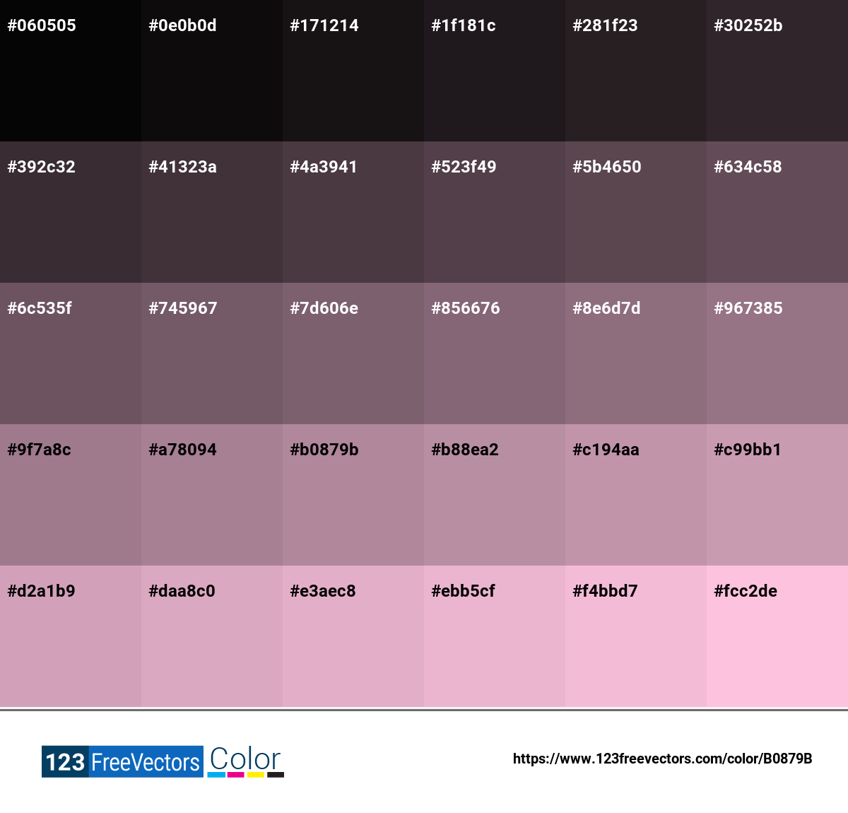 Pantone 16 2107 Tcx | Orchid Haze | #B0879B - Detailed Color ...