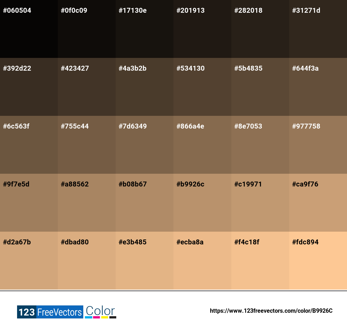 Pantone 16 1333 Tpg | Doe | #B9926C - Detailed Color Information and Usage