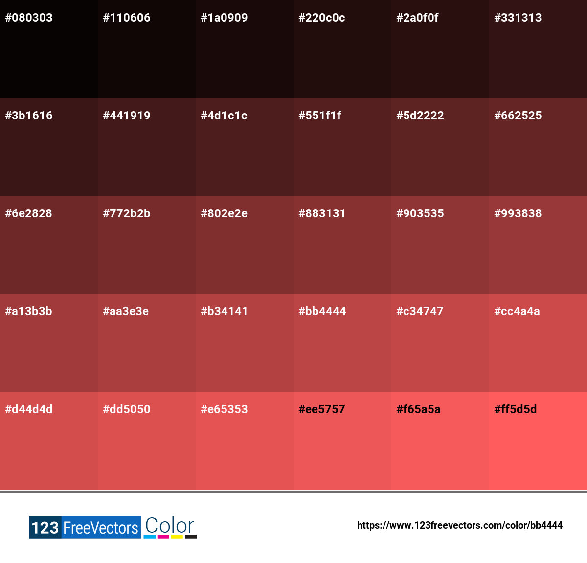 bb4444 - Hex color code | In-depth Color Profile and Usage Tips