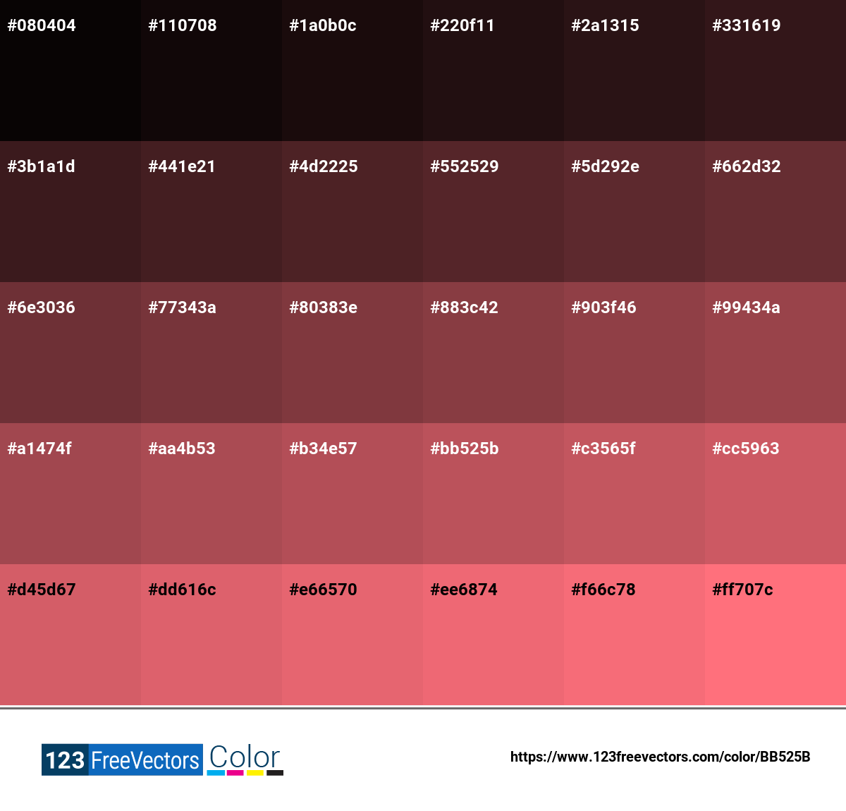 Pantone 17 1641 Tpg | Chrysanthemum | #BB525B - Detailed Color ...