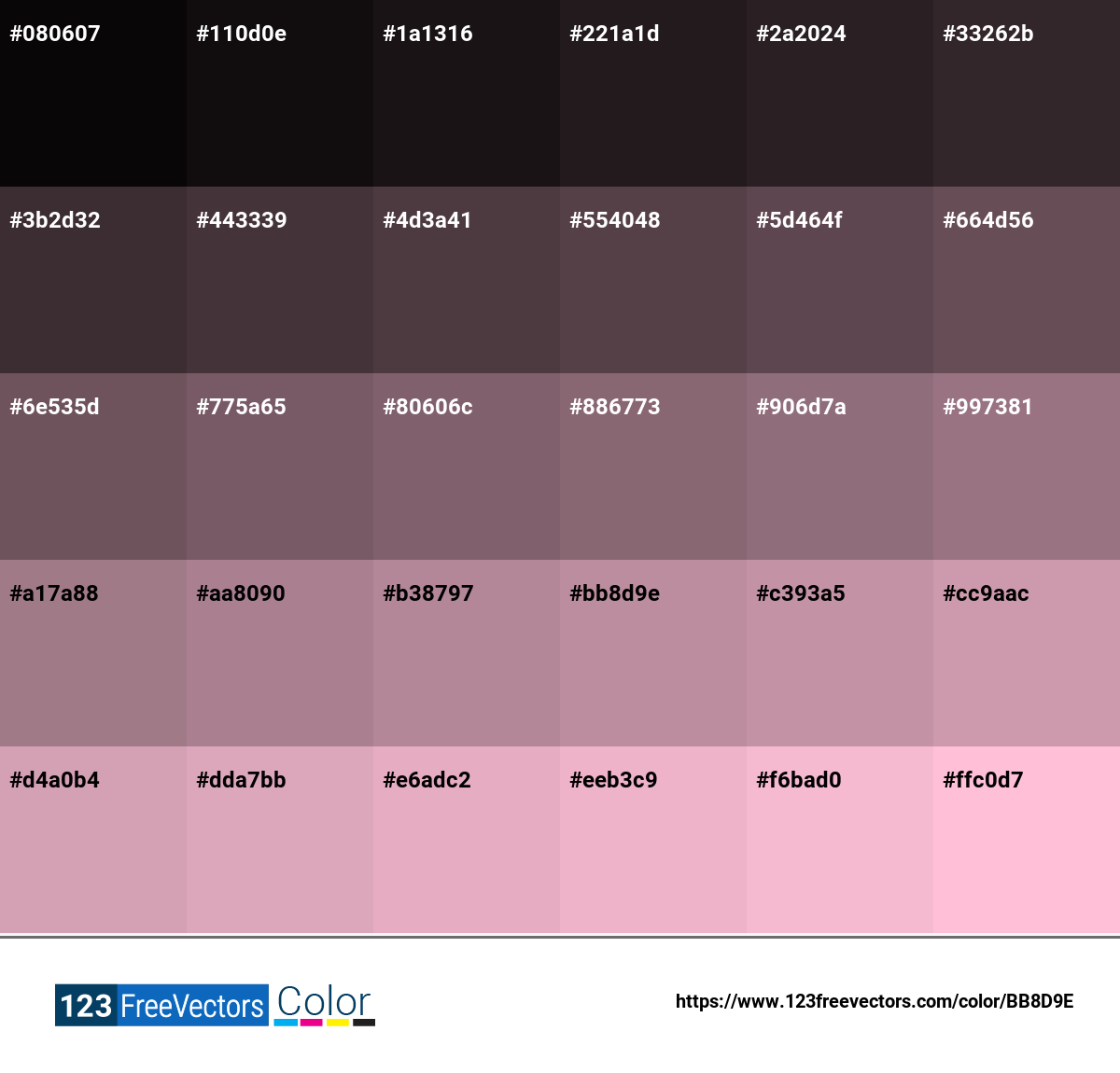 Pantone 16 1708 Tpx | Lilas | #BB8D9E - Detailed Color Information and ...