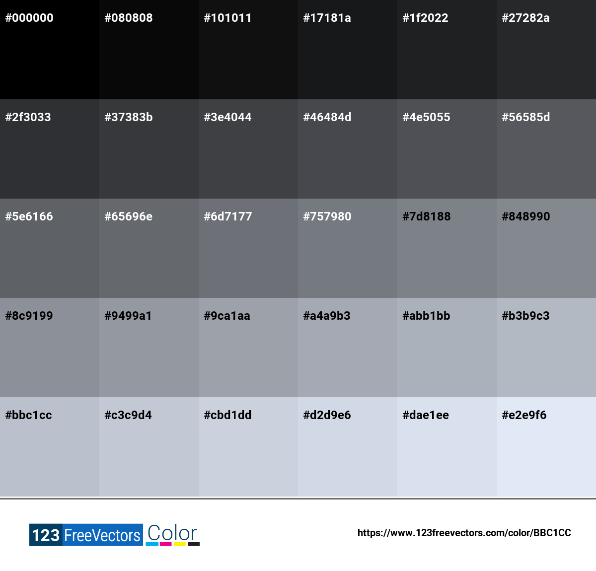 Pantone 14 4106 Tcx | Gray Dawn | #BBC1CC - Detailed Color Information ...