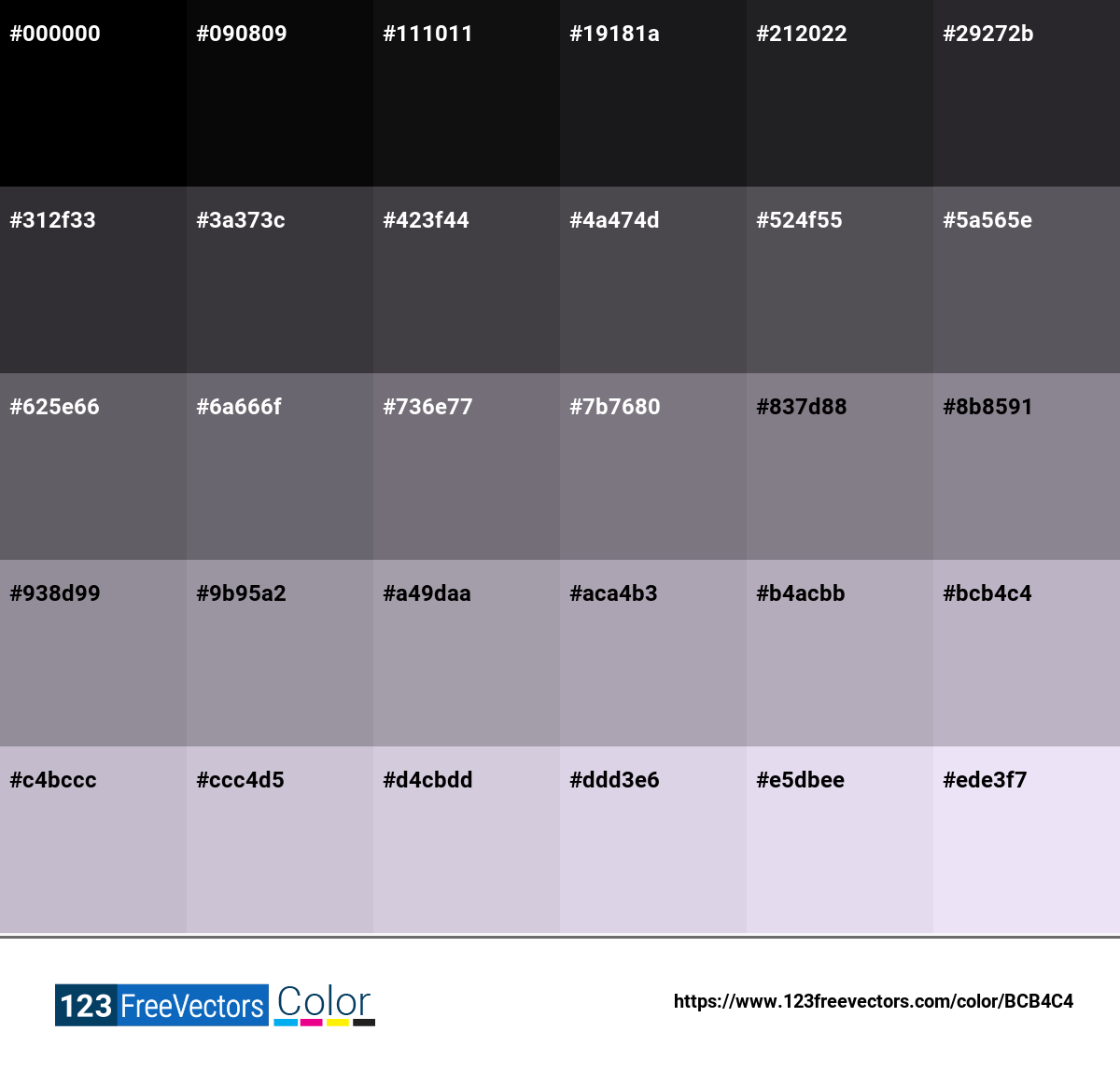 Pantone 15 3807 Tcx | Misty Lilac | #BCB4C4 - Detailed Color ...