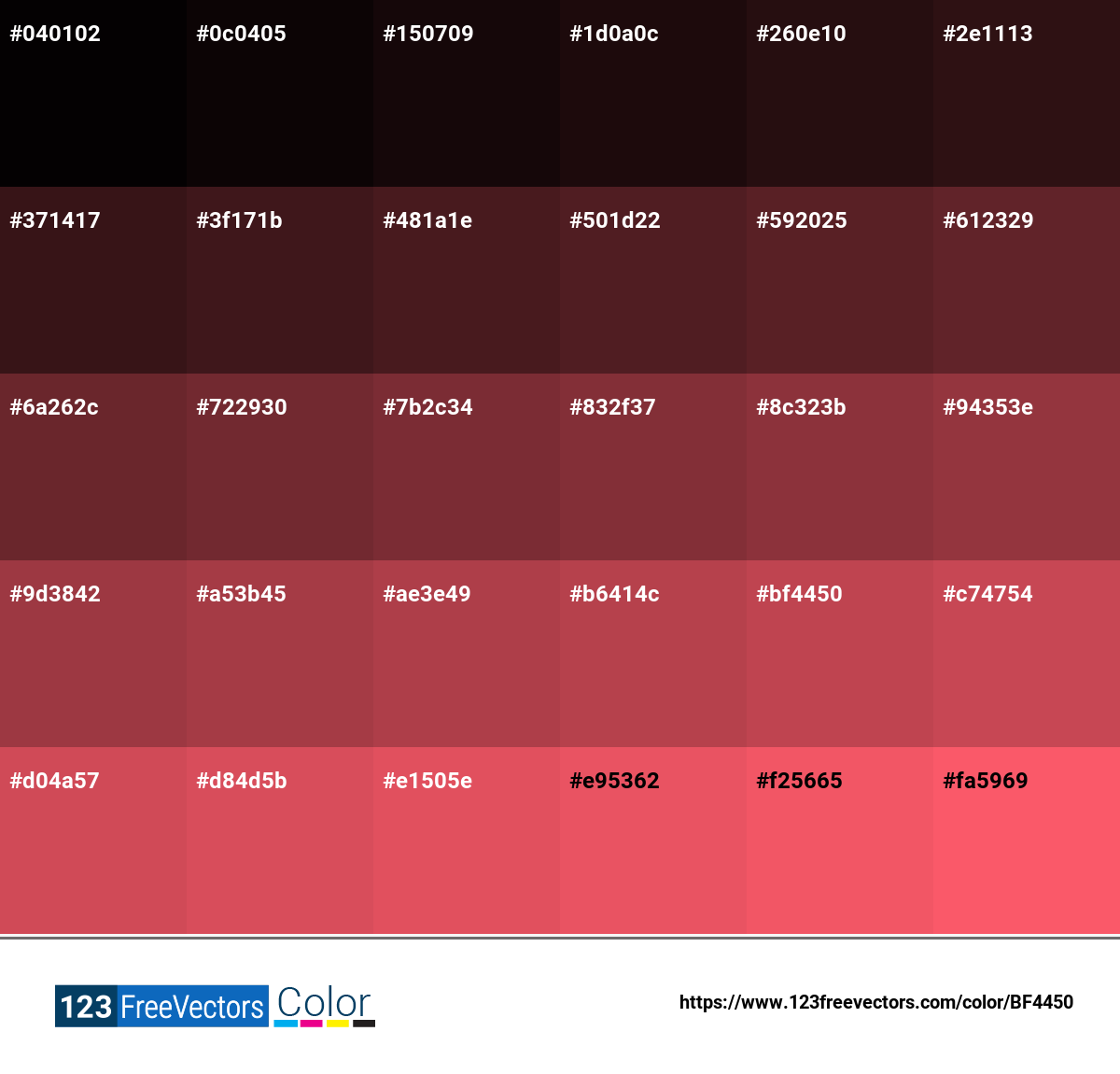Pantone 18 1652 Tpg | Rococco Red | #BF4450 - Detailed Color ...