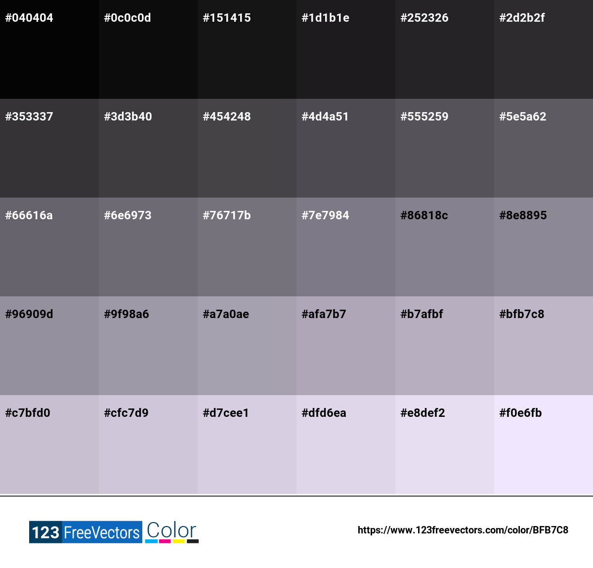 Pantone P 95 9 U | #BFB7C8 - Detailed Color Information and Usage