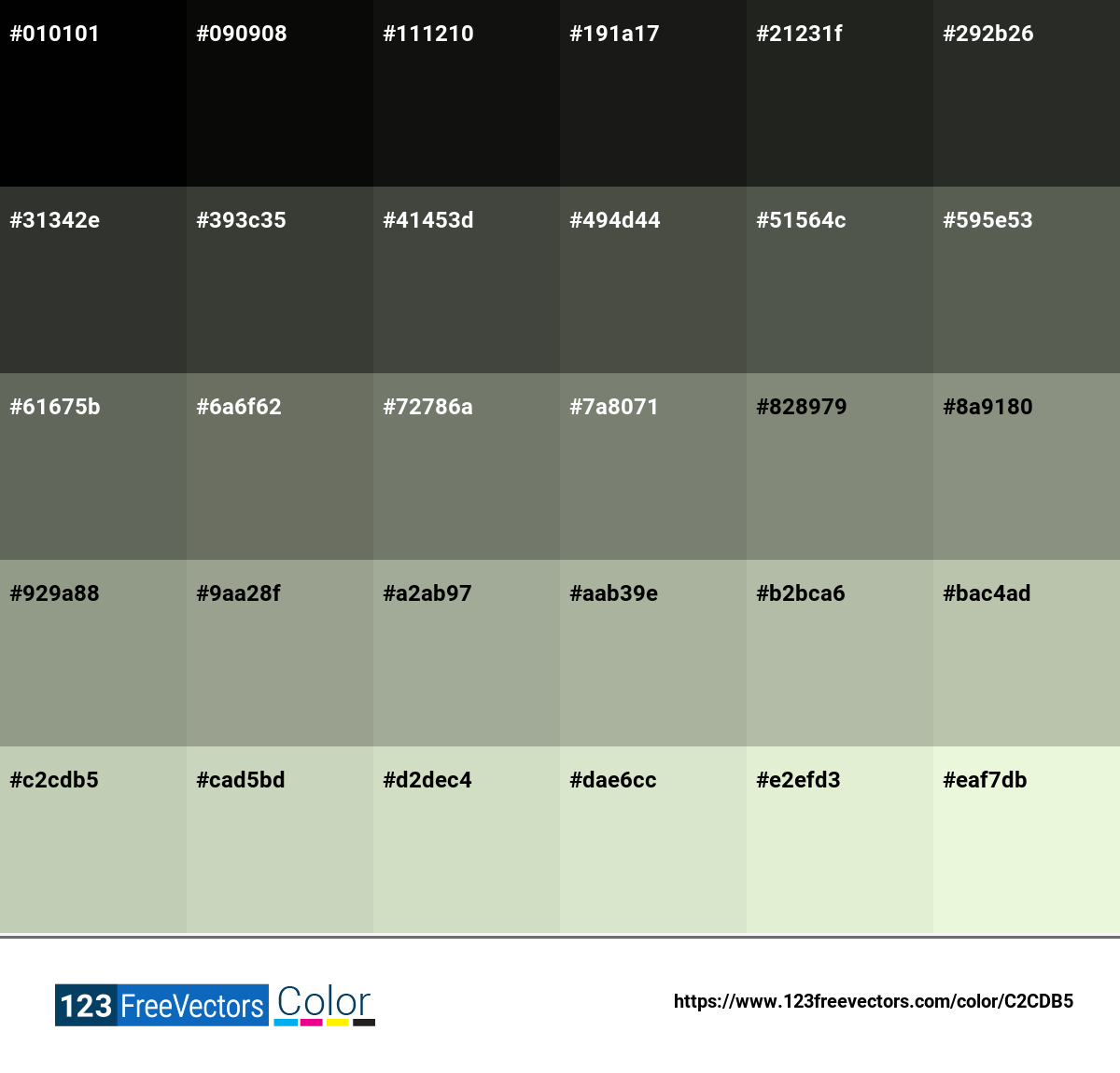 Pantone 13 0210 Tpx | Fog Green | #C2CDB5 - Detailed Color Information ...