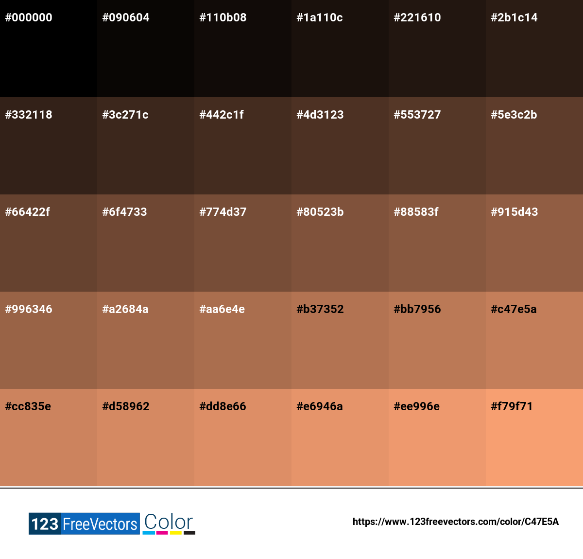 Pantone 16 1325 Tcx | Copper | #C47E5A - Detailed Color Information and ...