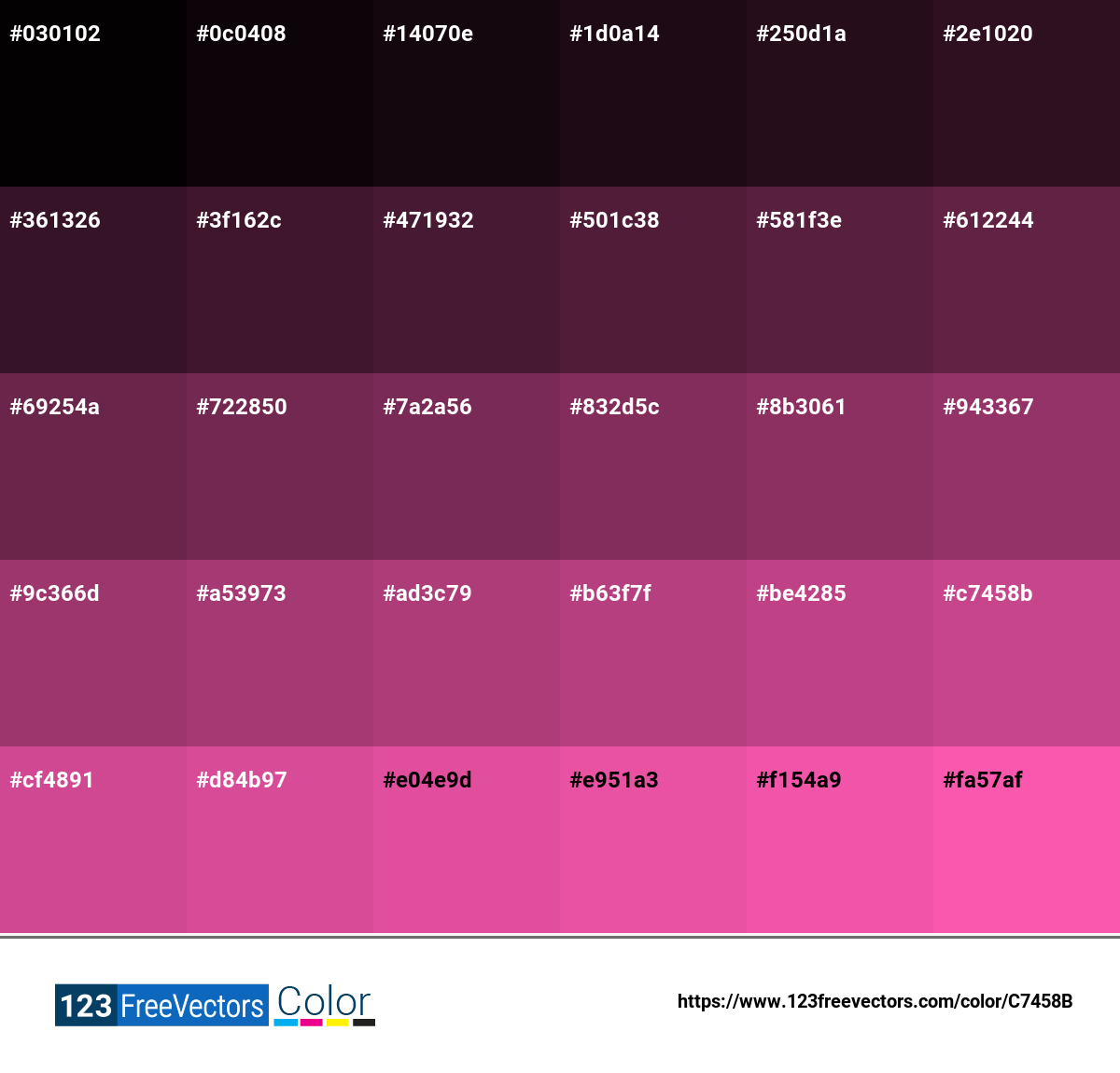 Pantone 18 2333 Tpx | Raspberry Rose | #C7458B - Detailed Color ...