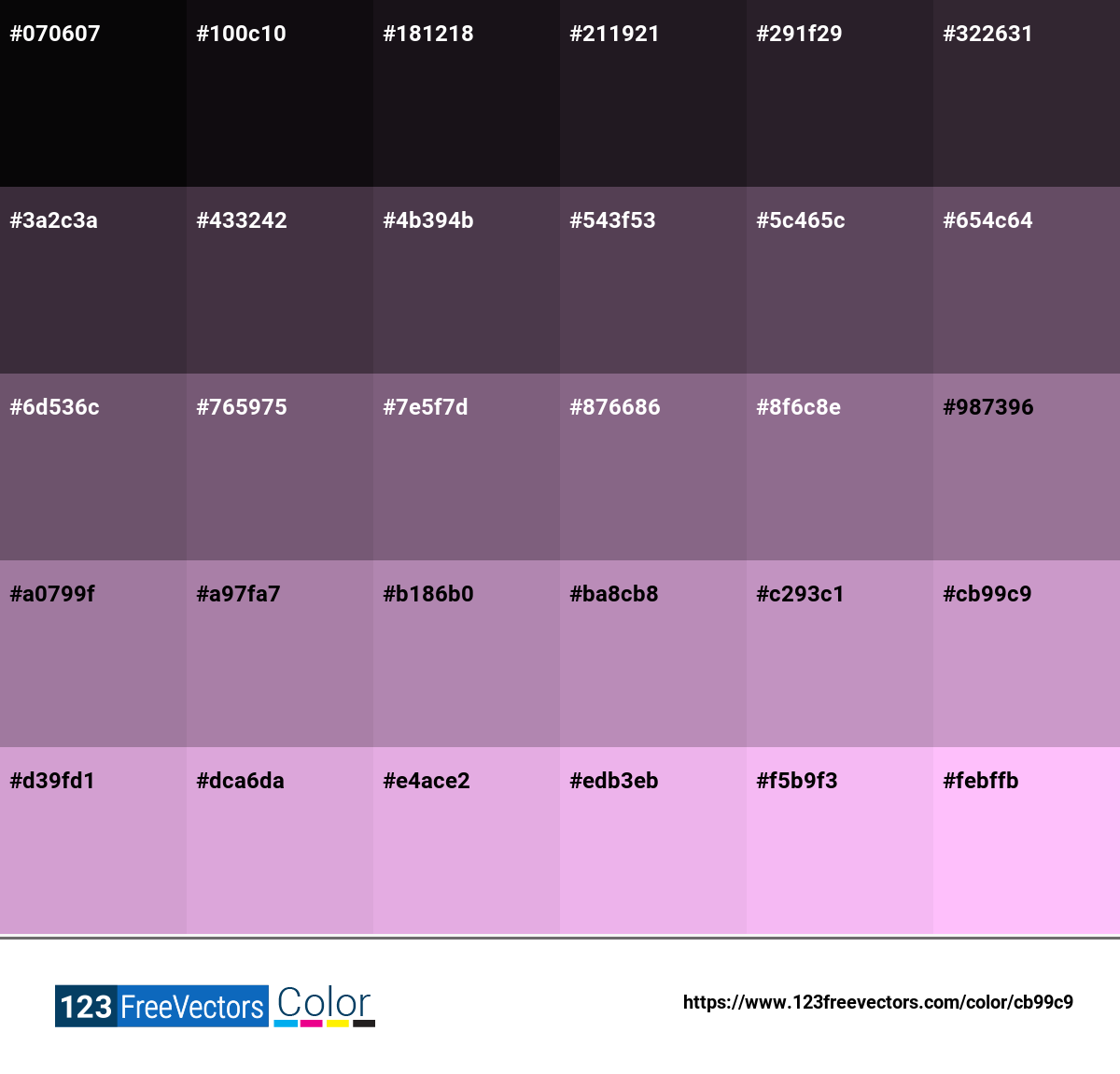 Pastel Violet | #cb99c9 - Detailed Color Information and Usage