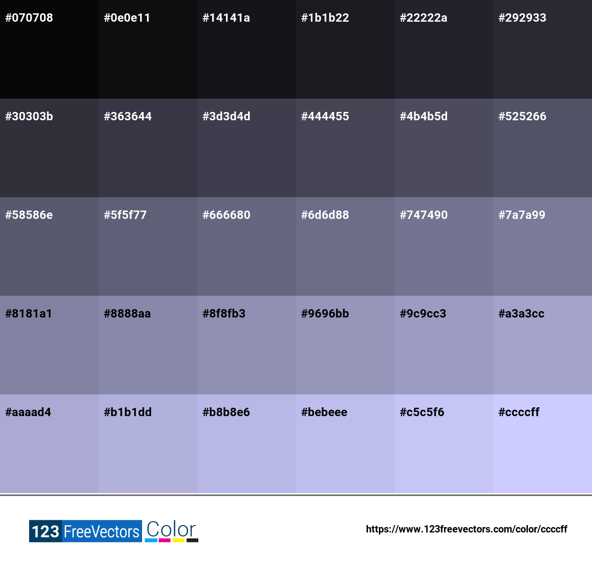 ccccff - Hex color code | In-depth Color Profile and Usage Tips