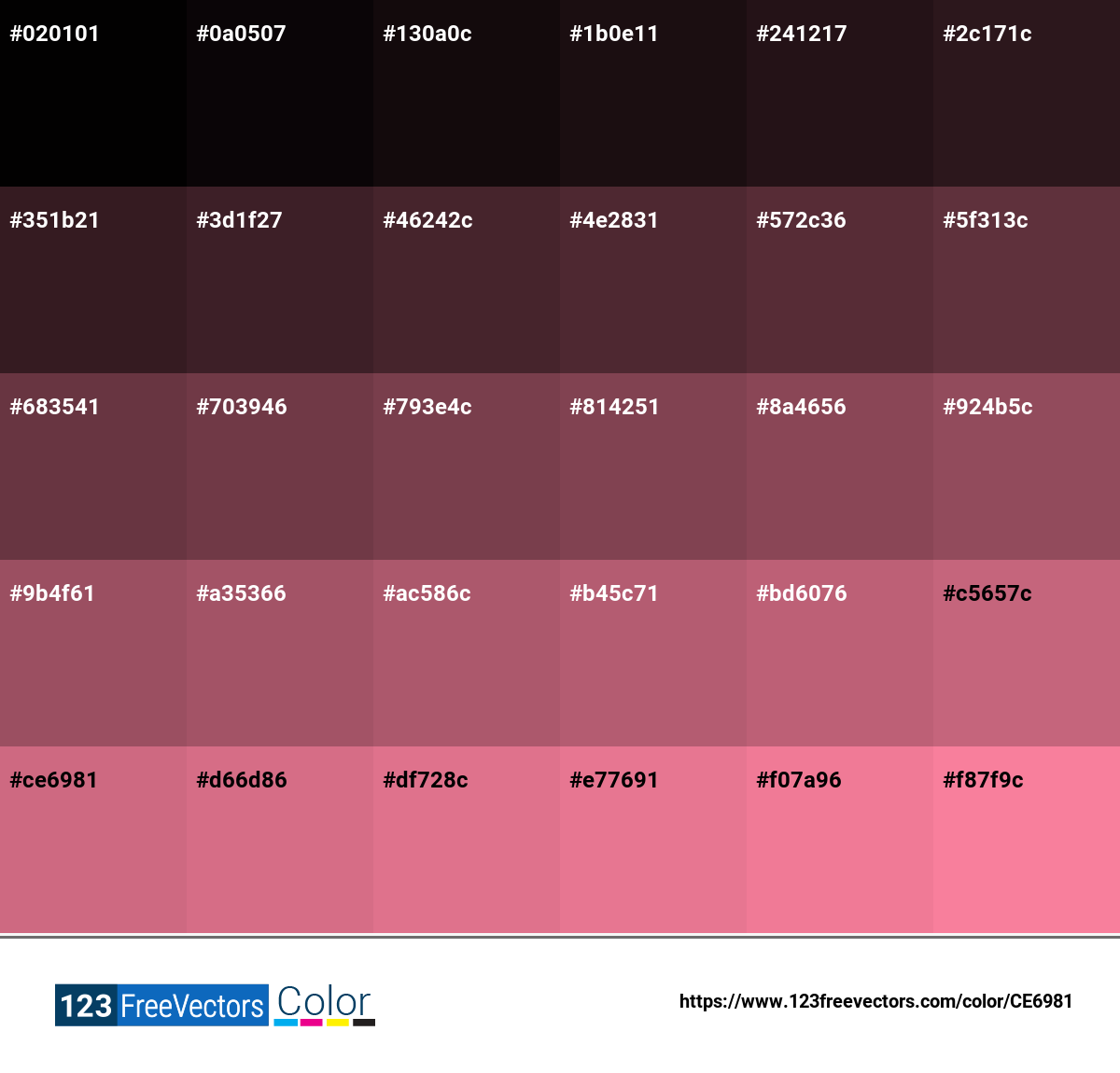 Pantone 17 1929 Tpg | Rapture Rose | #CE6981 - Detailed Color ...