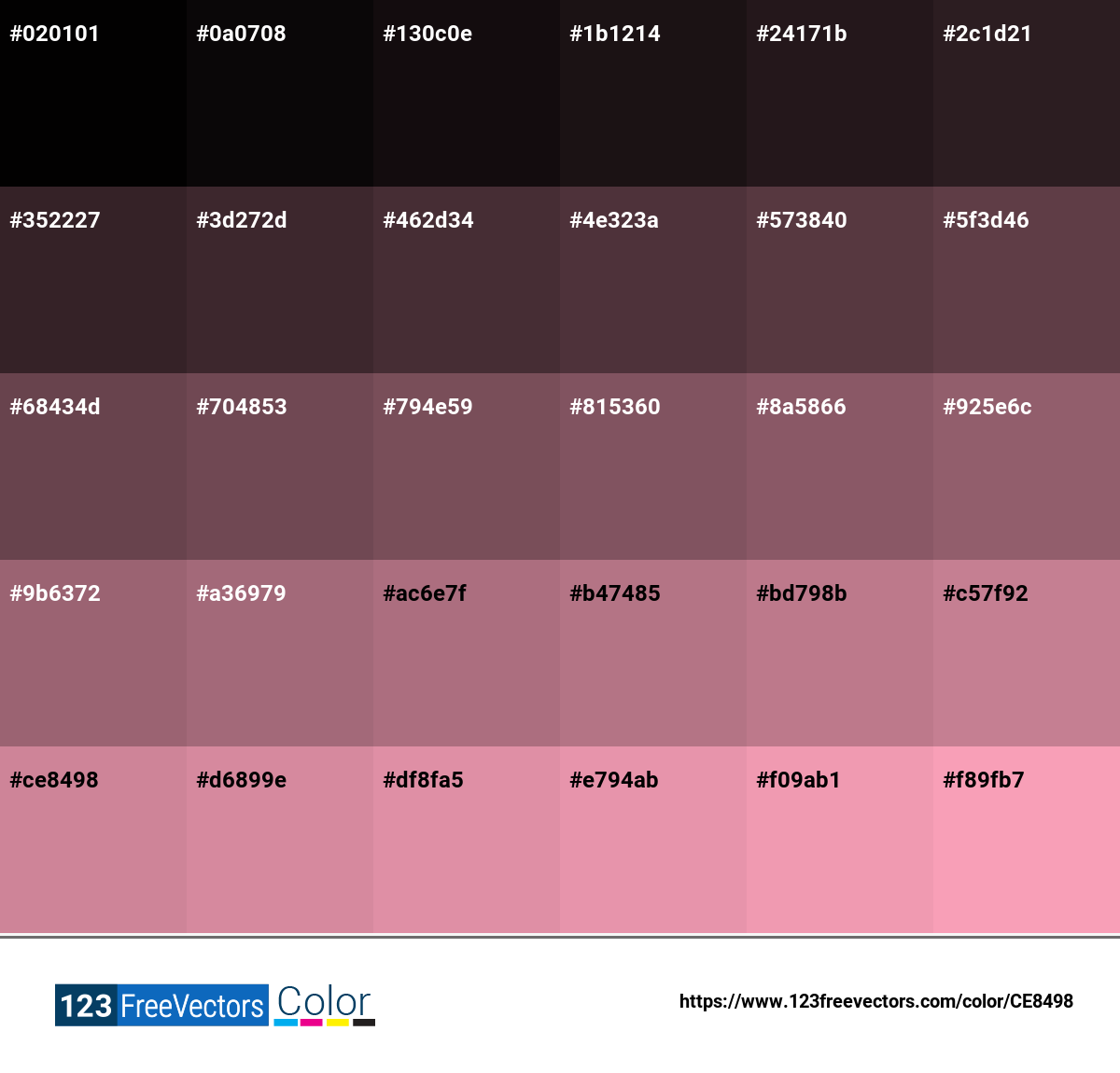 Pantone 16 1715 Tcx | Wild Rose | #CE8498 - Detailed Color Information ...