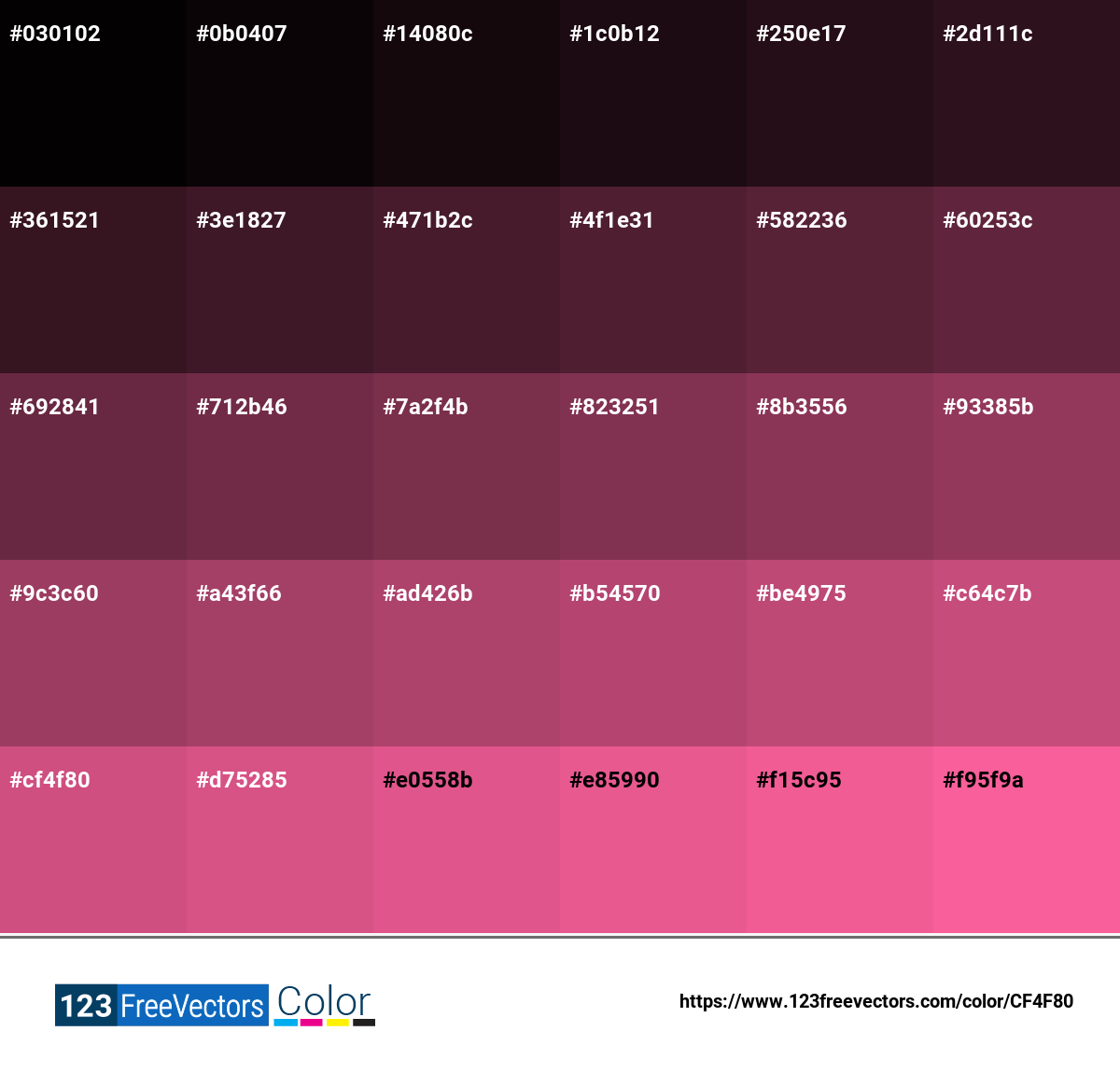 Pantone 17 2036 Tpg | Magenta | #CF4F80 - Detailed Color Information ...