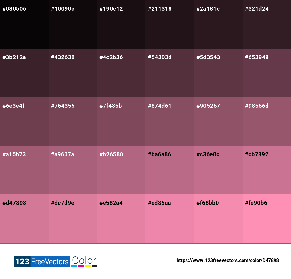 Pantone 17 2120 Tpg | Chateau Rose | #D47898 - Detailed Color ...