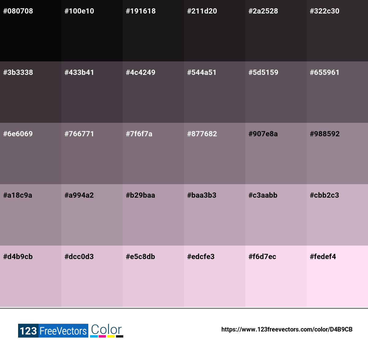 Pantone 14 3206 Tcx | Winsome Orchid | #D4B9CB - Detailed Color ...