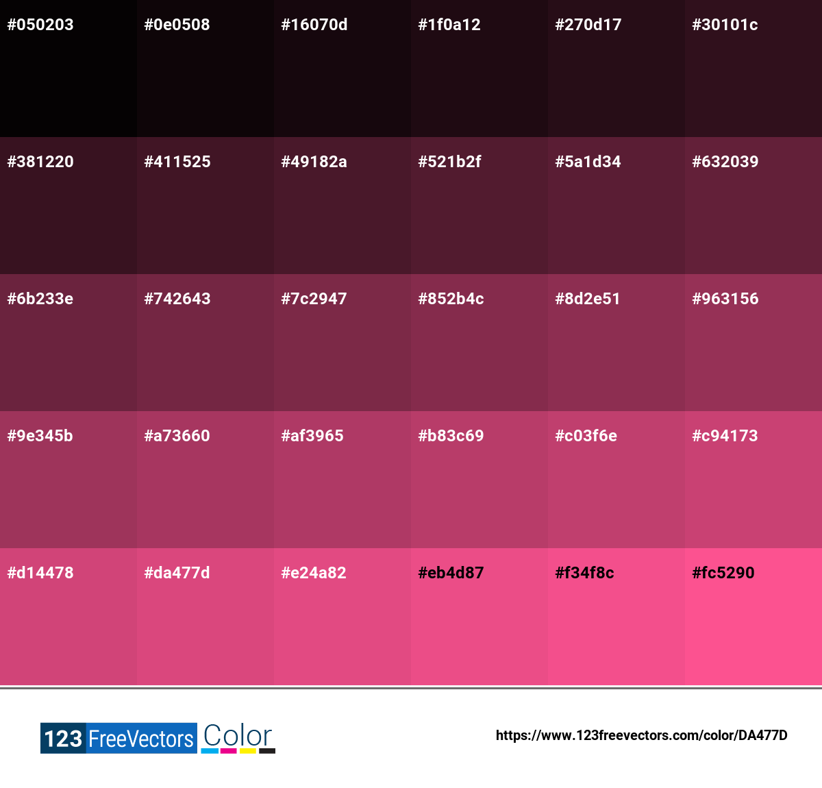 Pantone P 75 8 U | #DA477D - Detailed Color Information and Usage