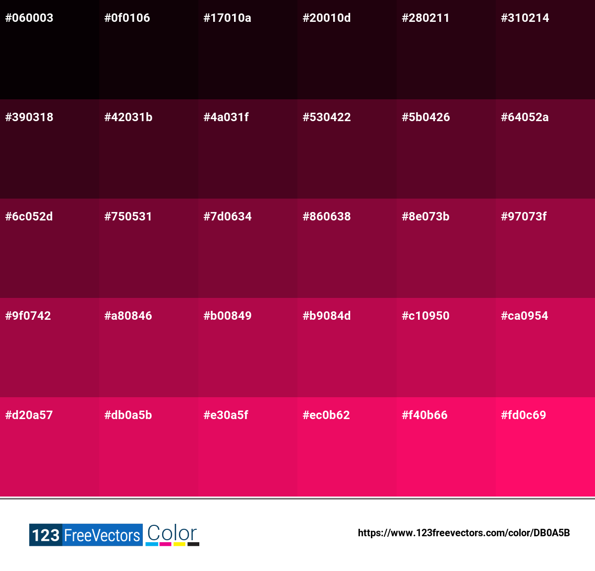 Pantone 2040 C | #DB0A5B - Detailed Color Information and Usage