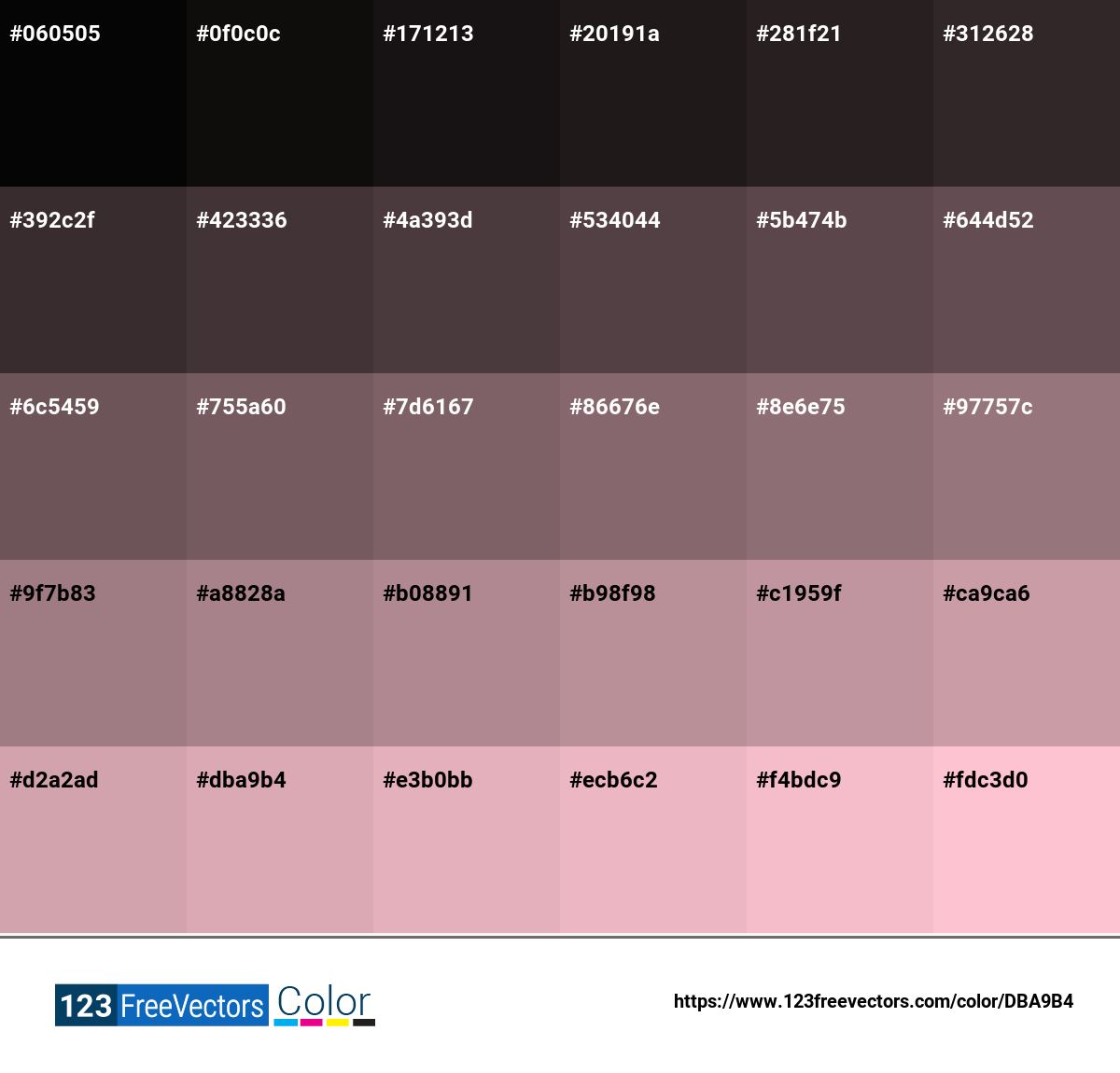 Pantone 508 Up | #dba9b4 - Detailed Color Information and Usage