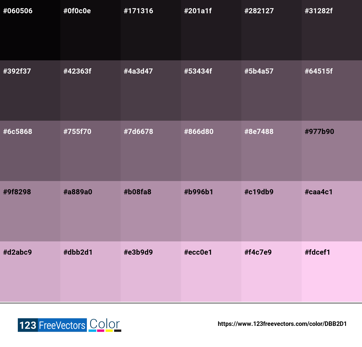 Pantone 14 3207 Tpx | Pink Lavender | #DBB2D1 - Detailed Color ...