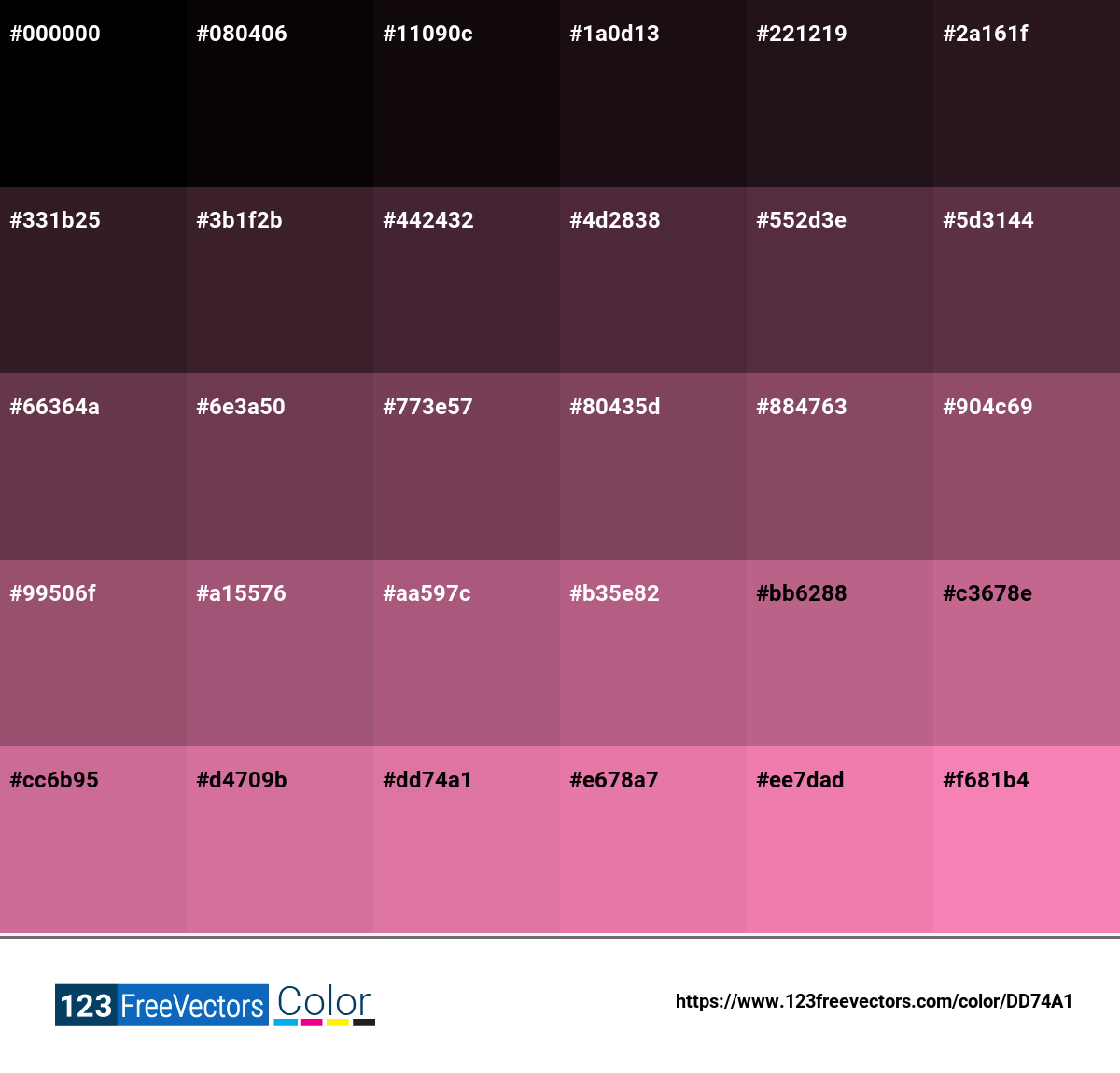 Pantone 2045 C | #DD74A1 - Detailed Color Information and Usage