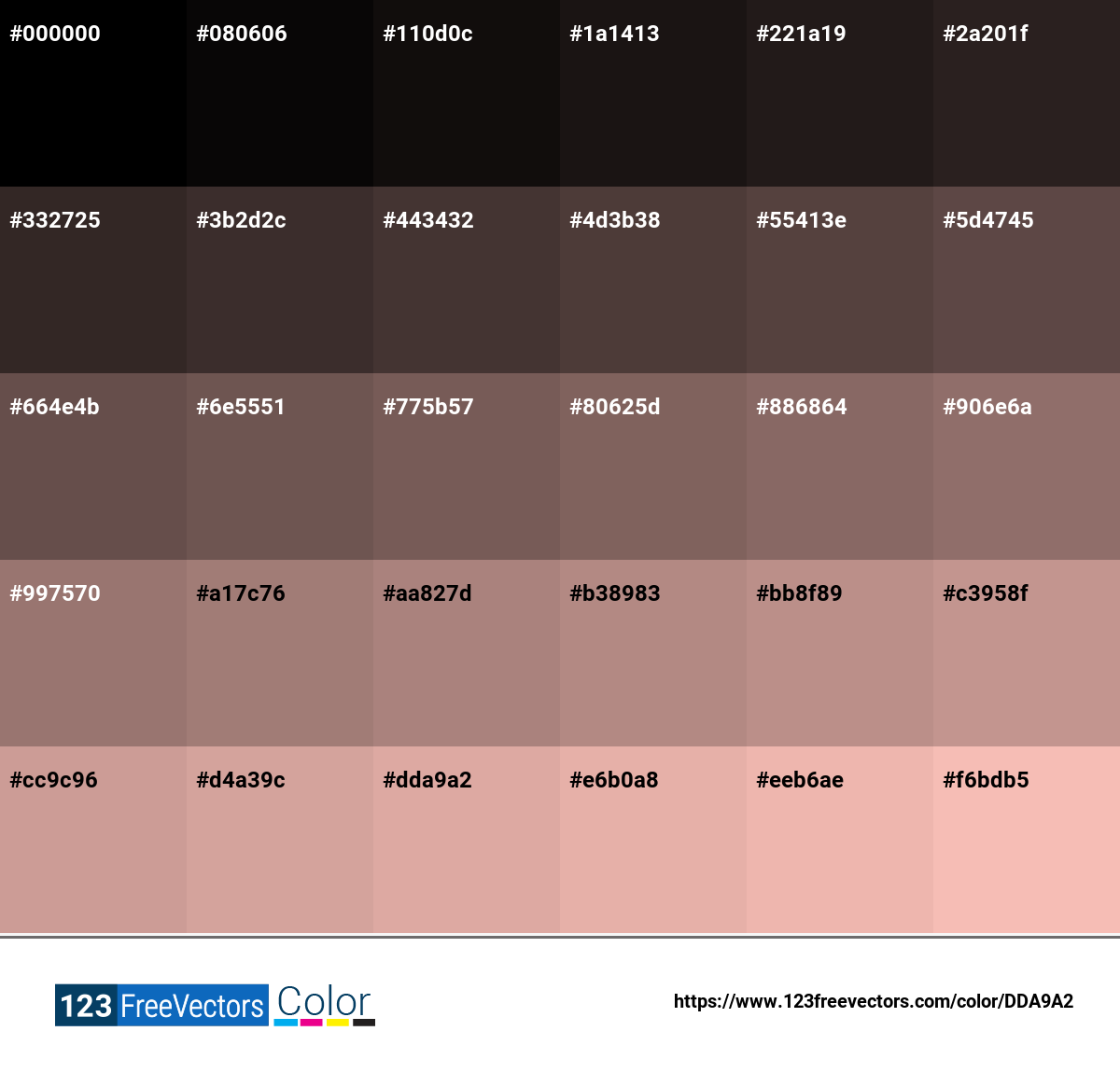 Pantone 15 1515 Tpg | Mellow Rose | #DDA9A2 - Detailed Color ...