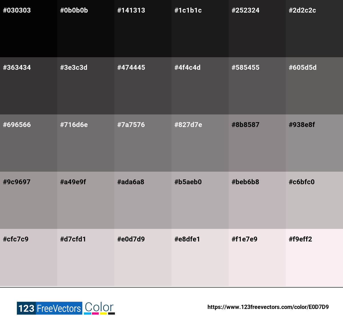 Pantone P 86 1 U | #E0D7D9 - Detailed Color Information and Usage