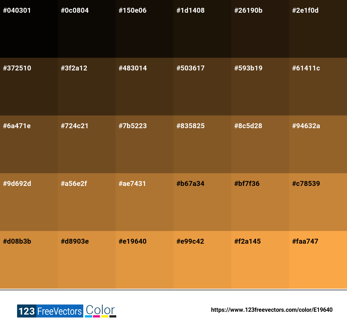 Pantone 15 1147 Tcx | Butterscotch | #E19640 - Detailed Color ...
