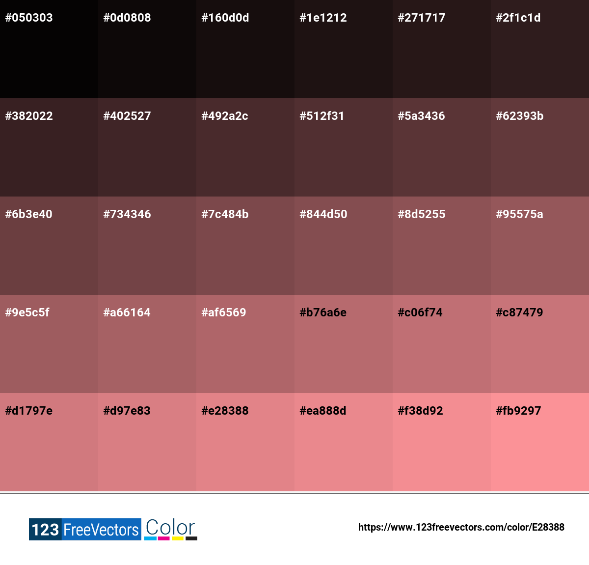 Pantone 16 1626 Tpg | Peach Blossom | #E28388 - Detailed Color ...
