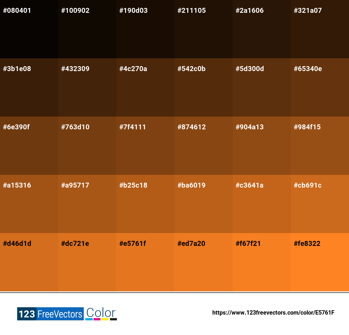Pantone 16 1255 Tpx | Russet Orange | #E5761F - Detailed Color ...