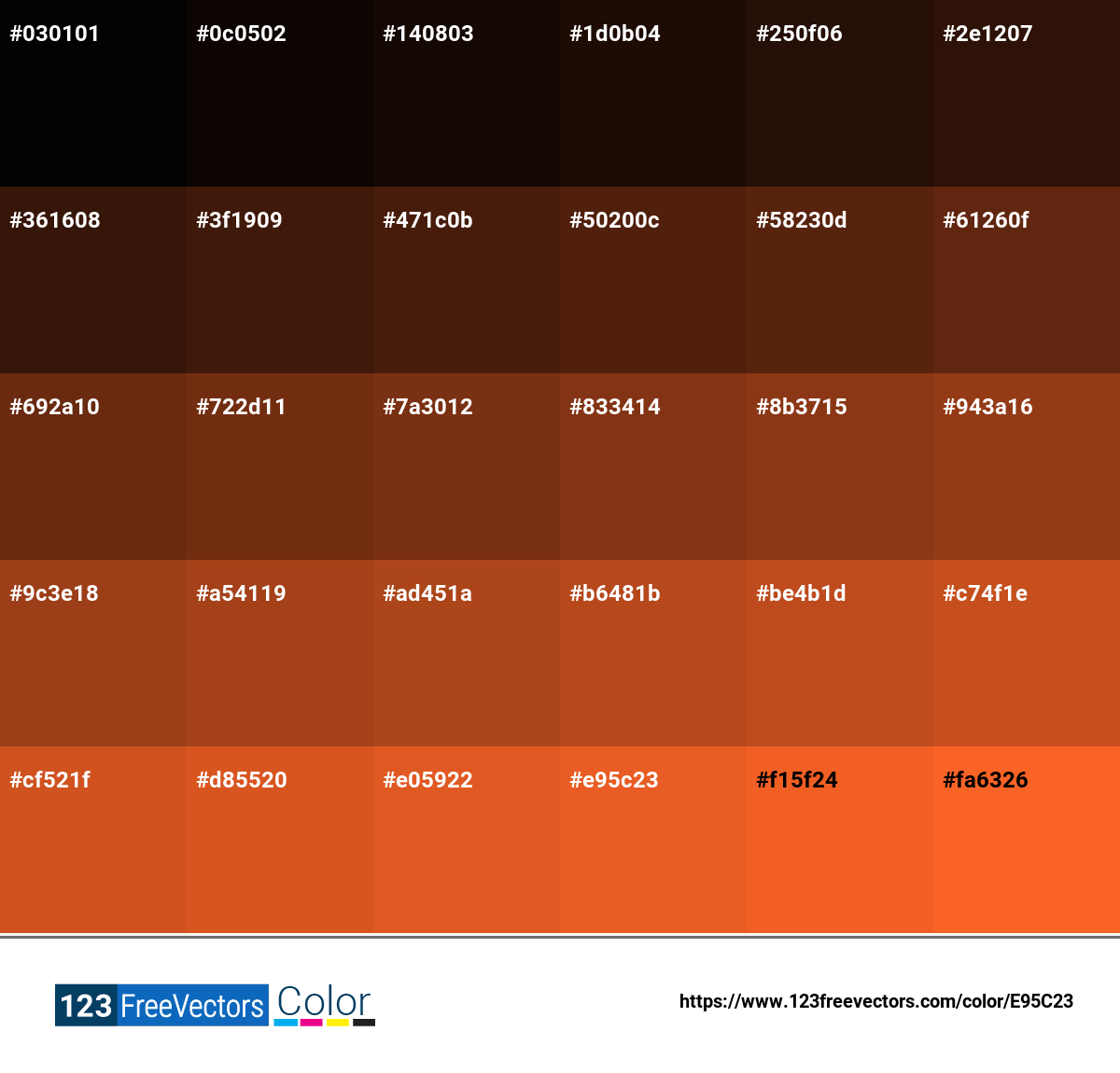 Pantone 16 1363 Tpx | Puffins Bill | #E95C23 - Detailed Color ...