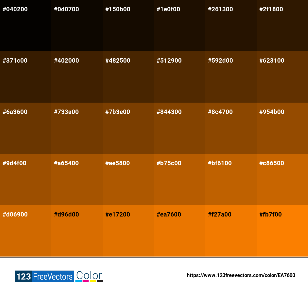 Pantone 716 C | #EA7600 - Detailed Color Information and Usage