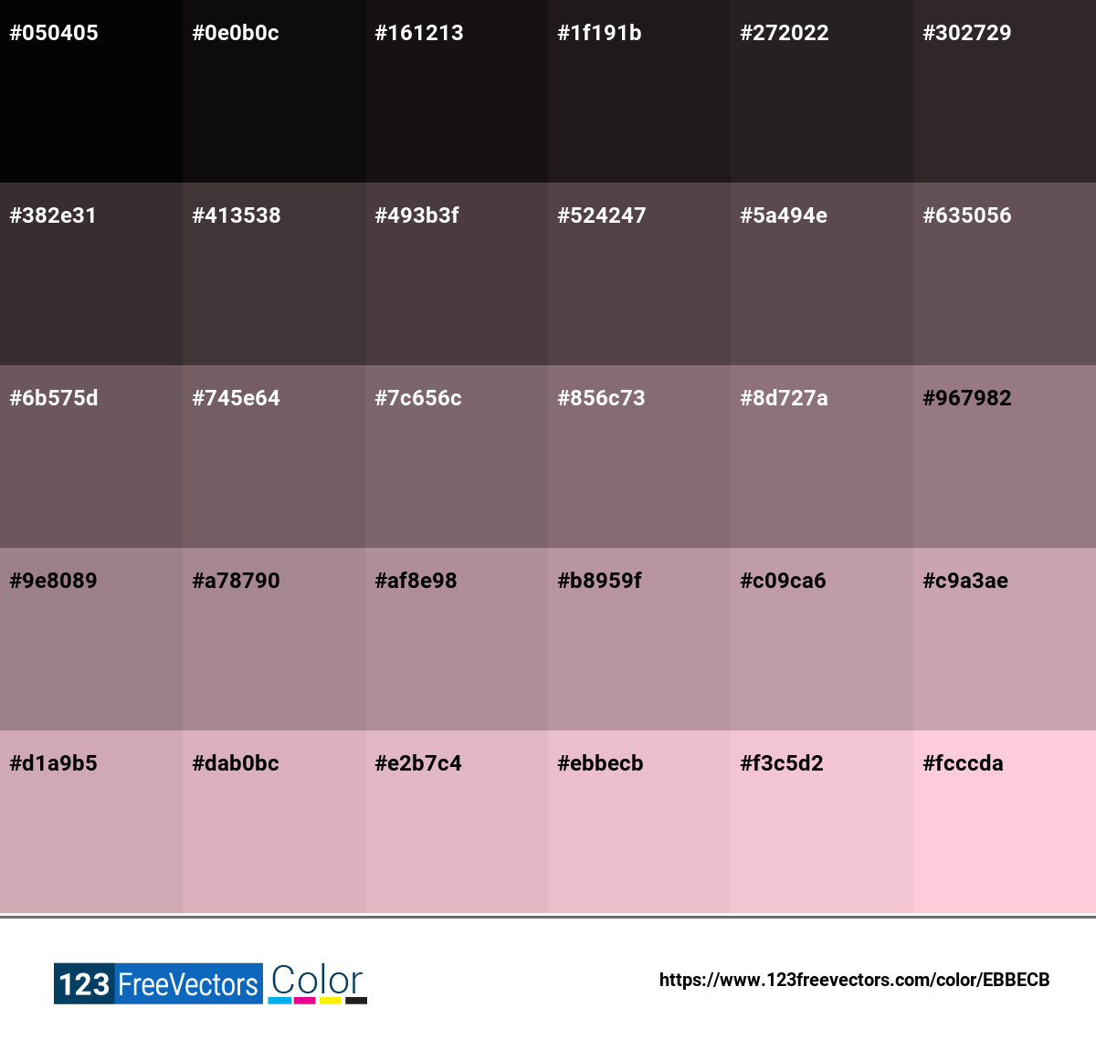 Pantone 510 C | #ebbecb - Detailed Color Information and Usage