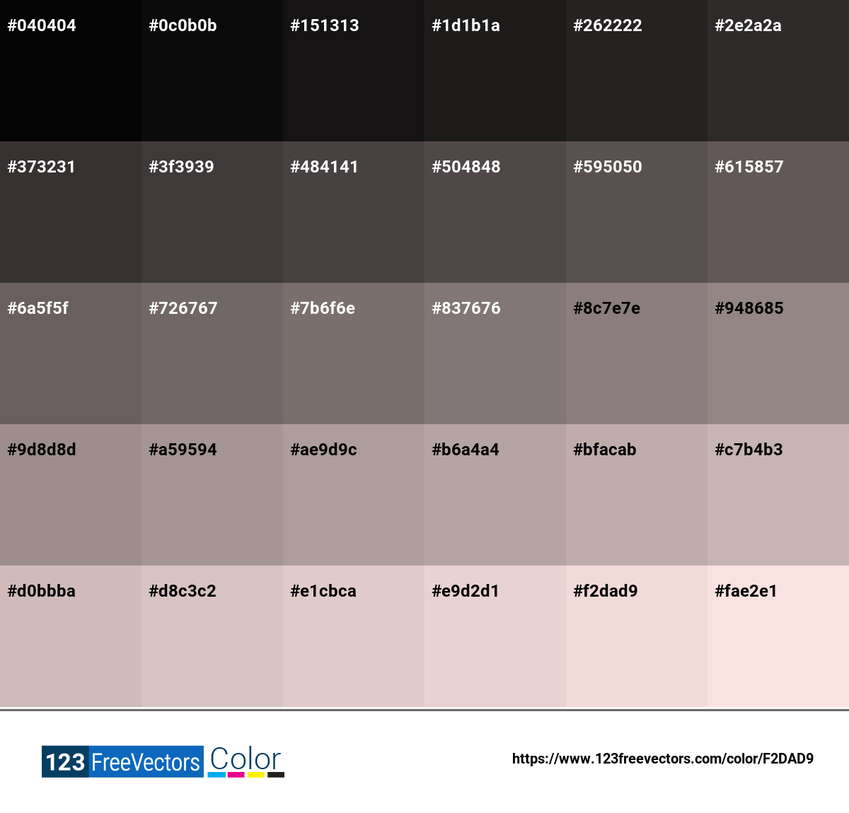 Pantone P 65 1 C | #F2DAD9 - Detailed Color Information and Usage