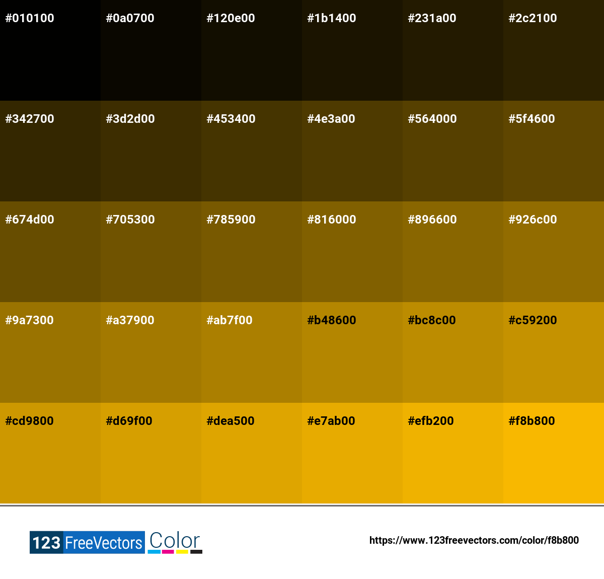 f8b800 - Hex color code | In-depth Color Profile and Usage Tips