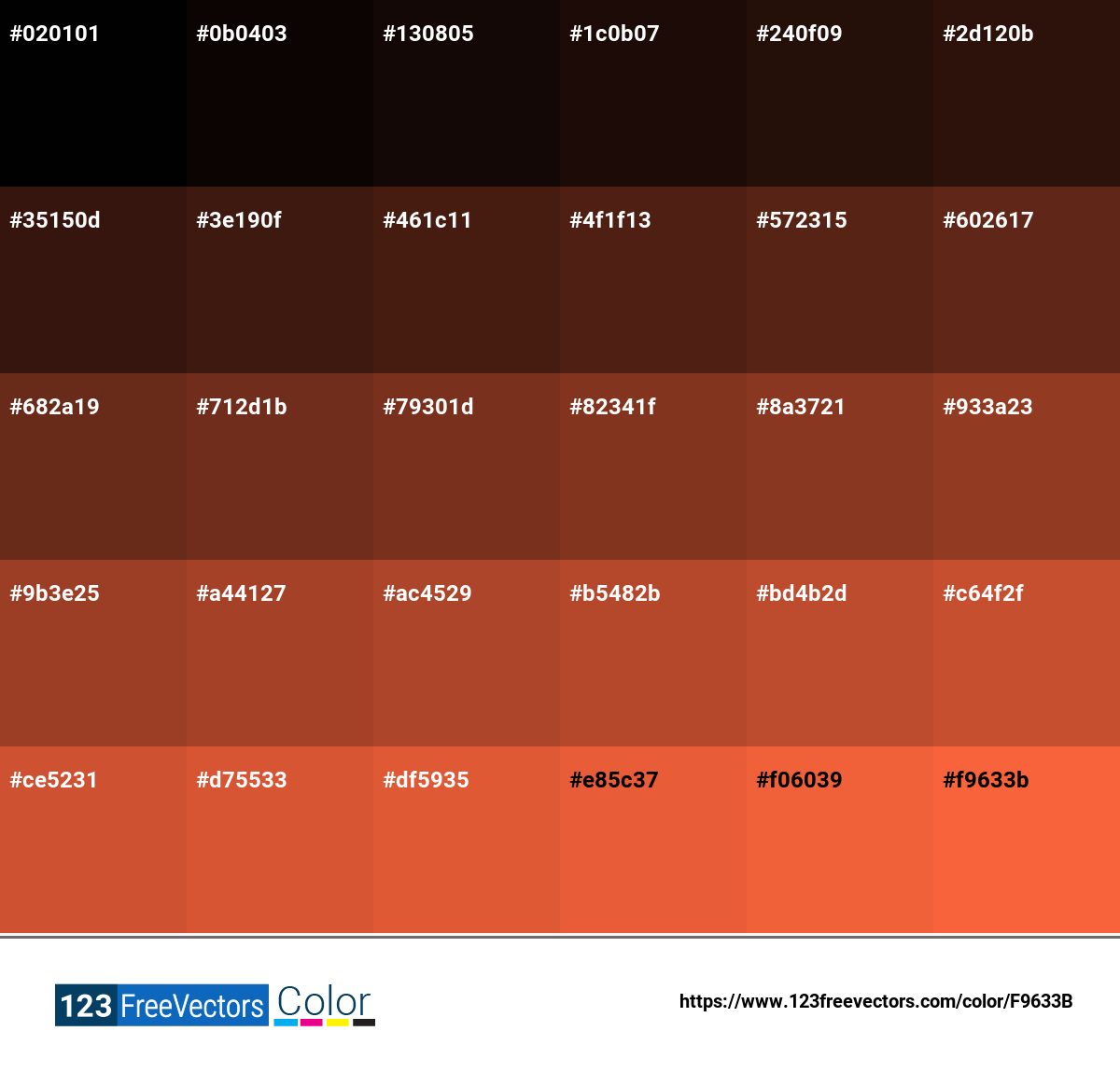 Pantone 16 1362 Tcx | Vermillion Orange | #F9633B - Detailed Color ...