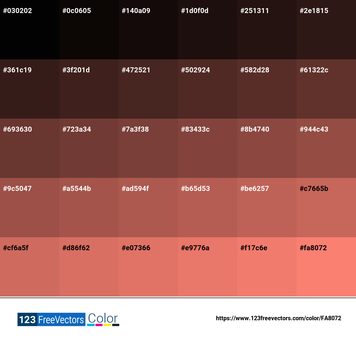 Salmon | #FA8072 - Detailed Color Information and Usage