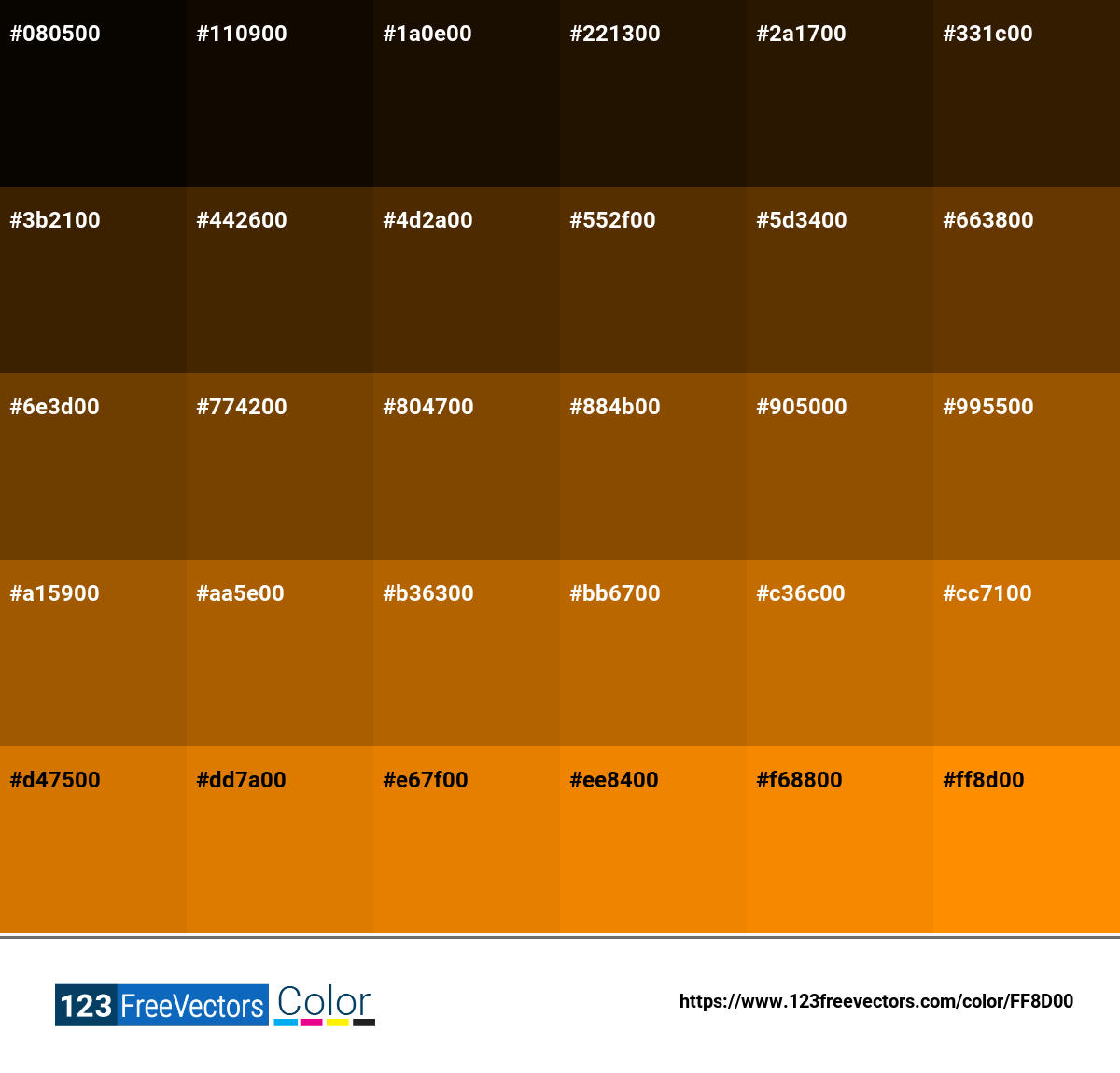 Pantone 15 1164 Tcx | Bright Marigold | #ff8d00 - Detailed Color ...