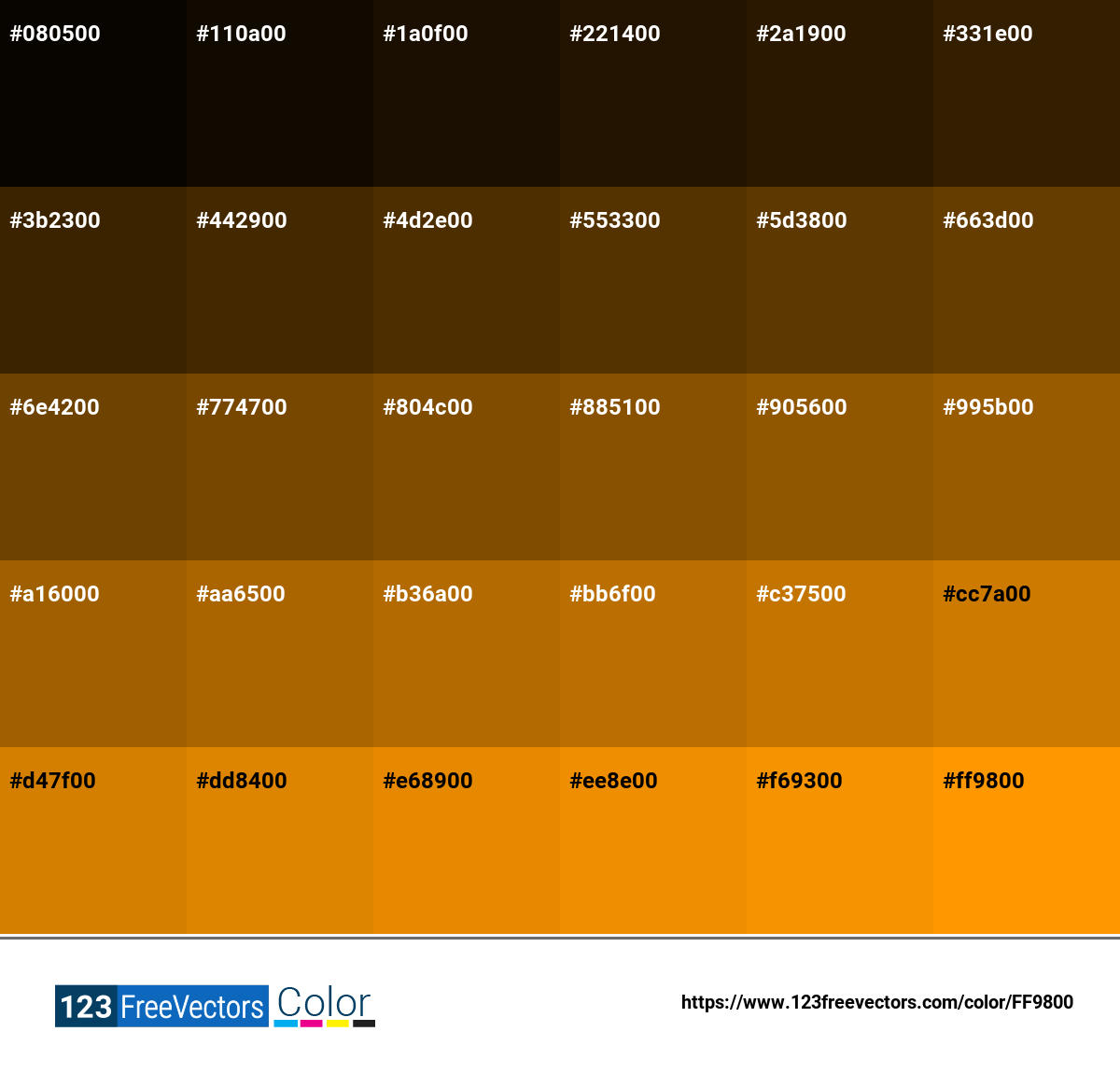 Pantone 2013 C | #FF9800 - Detailed Color Information and Usage