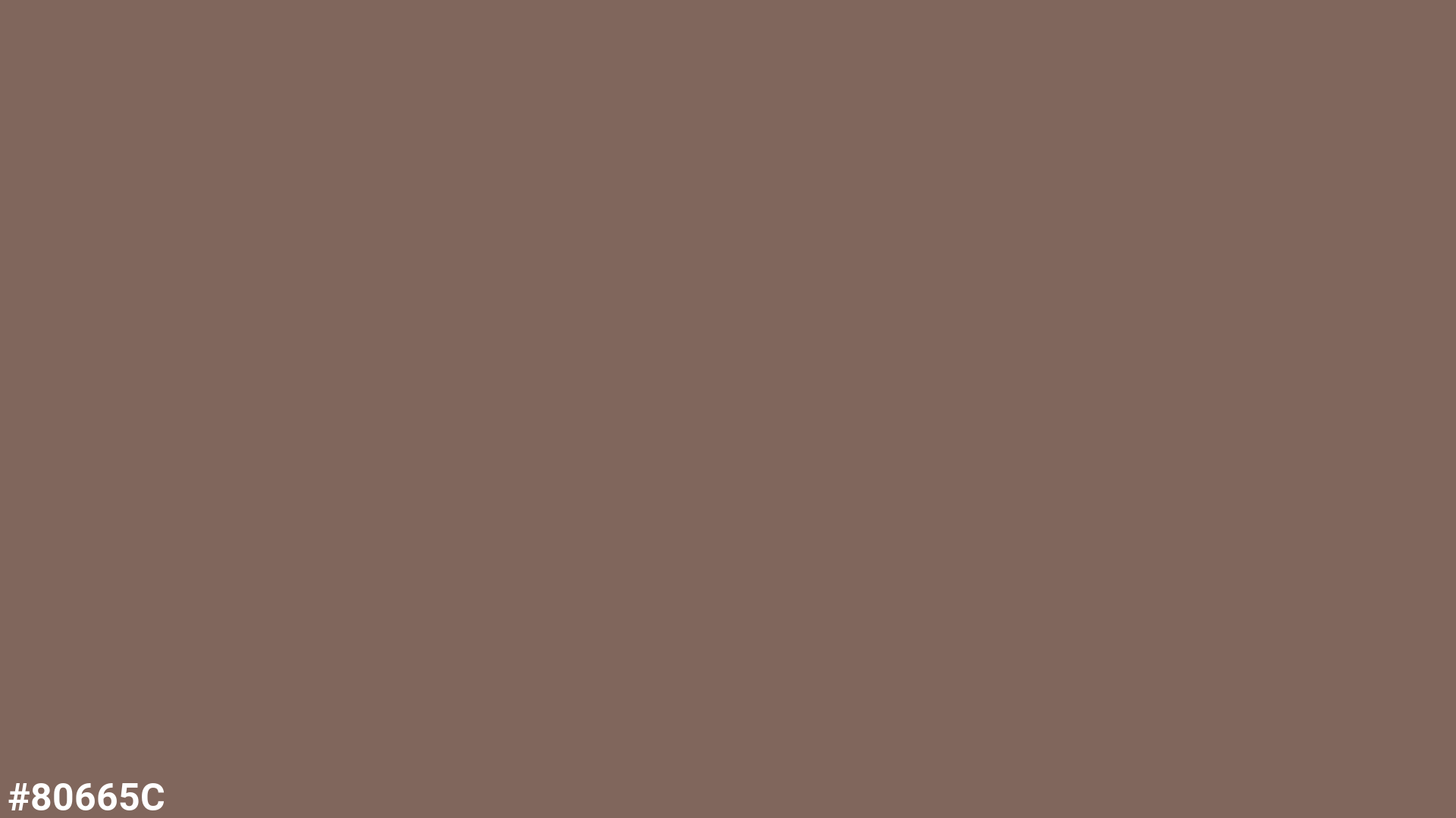 Pantone 7595 U | #80665c - Detailed Color Information and Usage