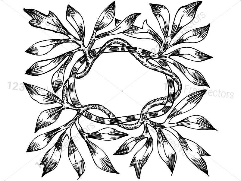 Hand Drawn Floral Text Frame Vector Brush Pack-01