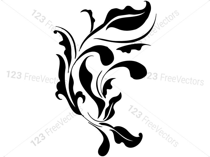 Hand Drawn Decorative Floral Vector and Photoshop Brush Pack-01