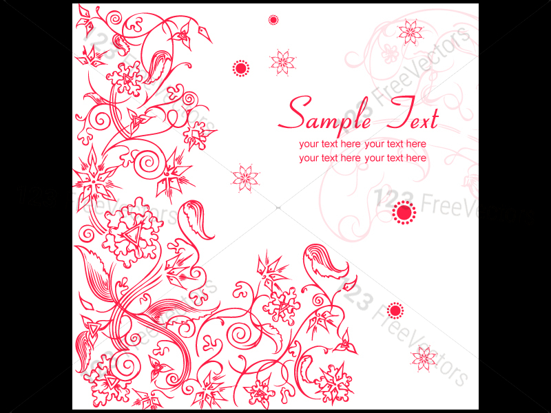 Vector Floral Card Background Designs