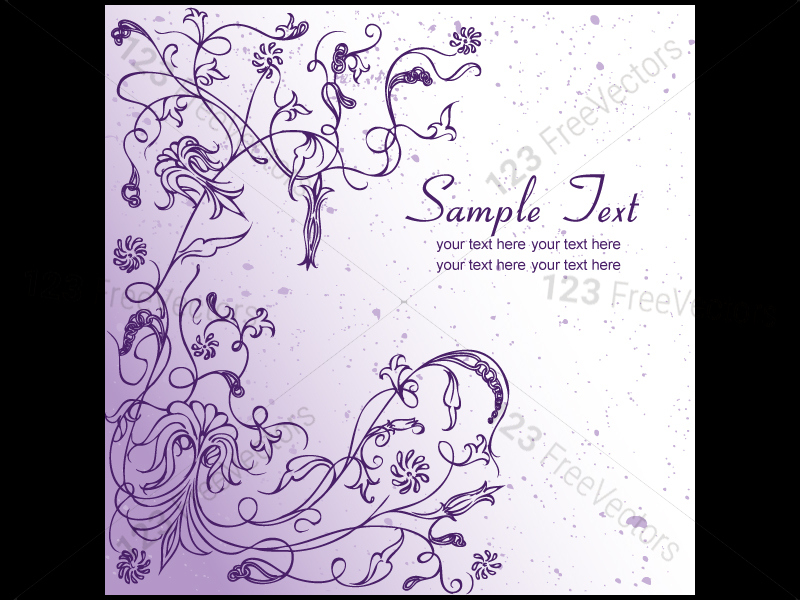 Vector Floral Card Background Designs