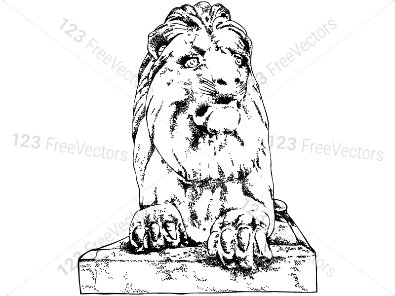 Black and White Illustrations of Classical Statues