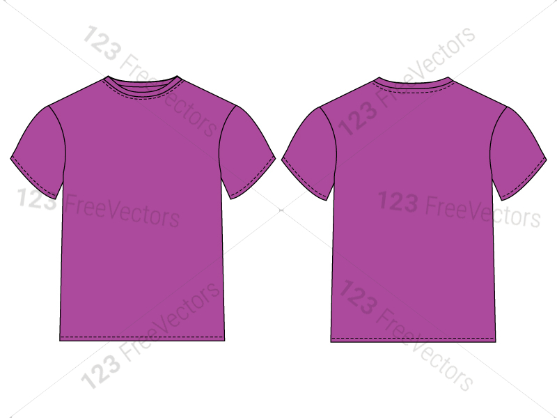 T-shirt Templates in Various Colors