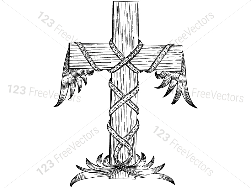 Hand Drawn Cross Vector and Photoshop Brush Pack-01