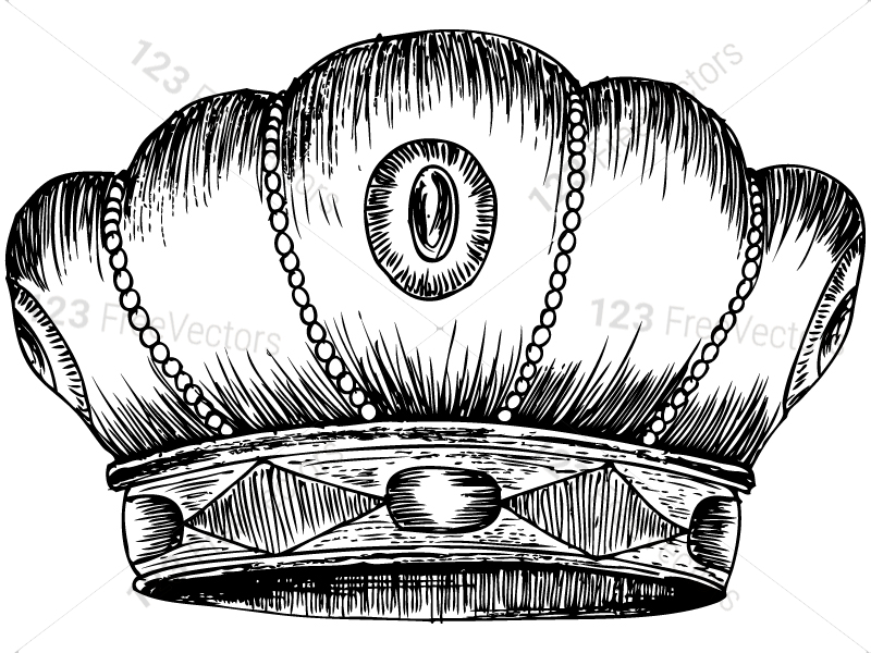 Detailed Crown Illustrations for Design