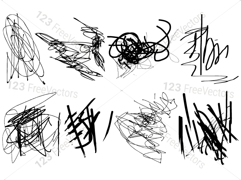Black Scribble Set