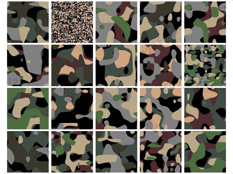 Seamless Camouflage Pattern Designs